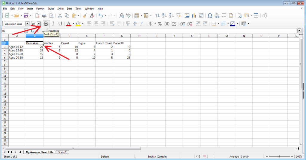 Guide: LibreOffice Calc Part 3: Adding Visual Appeal - Freezenet.ca