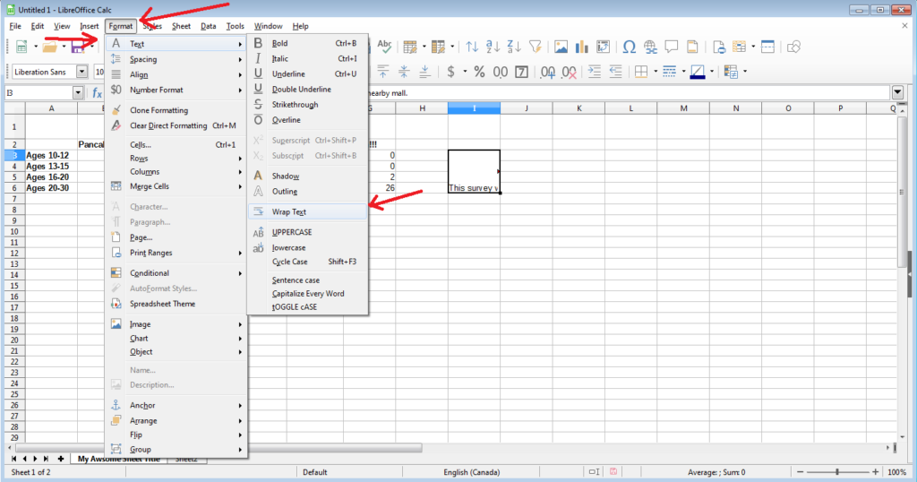 Guide: LibreOffice Calc Part 3: Adding Visual Appeal - Freezenet.ca
