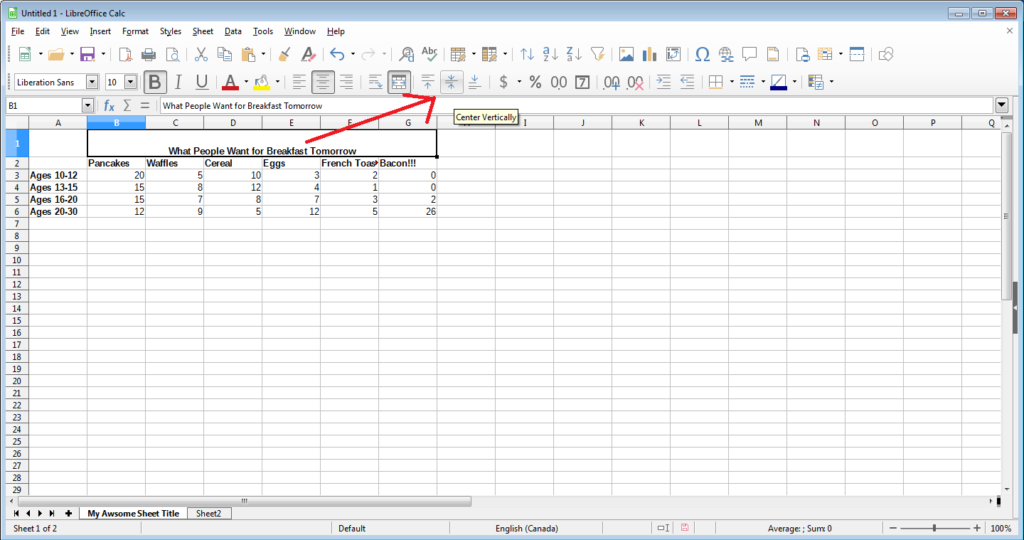 Guide: LibreOffice Calc Part 3: Adding Visual Appeal - Freezenet.ca