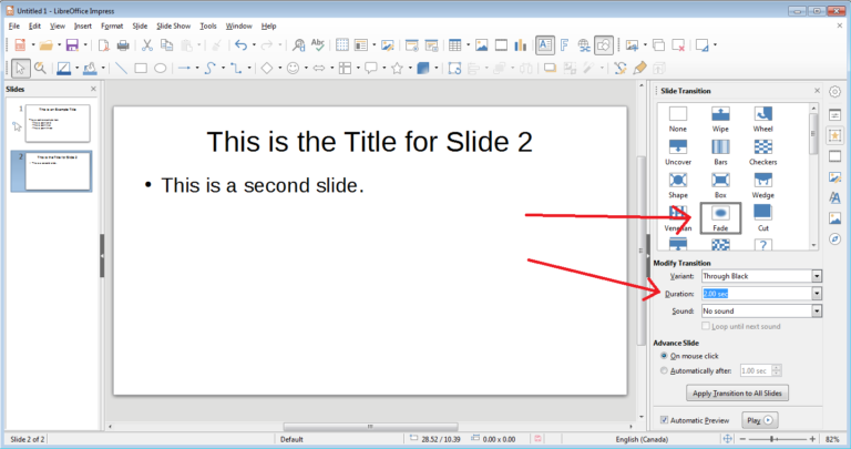 Guide: LibreOffice Impress Part 3: Animations and Slides - Freezenet.ca