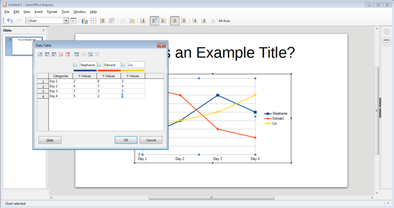 Guide: LibreOffice Impress Part 5: Charts - Freezenet.ca