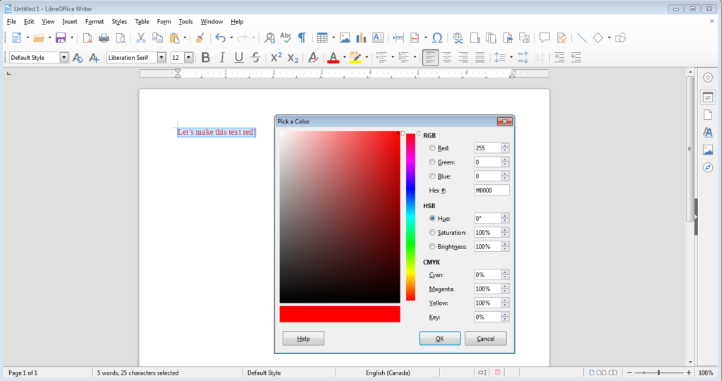 Guide: LibreOffice Writer Part 2: Basic Formatting - Freezenet.ca