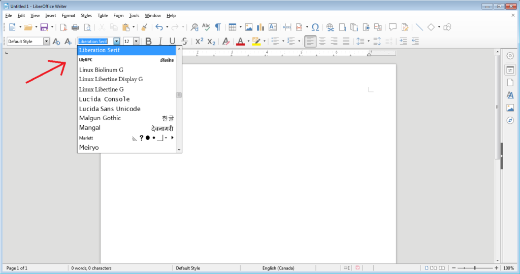 Libreoffice Writer
