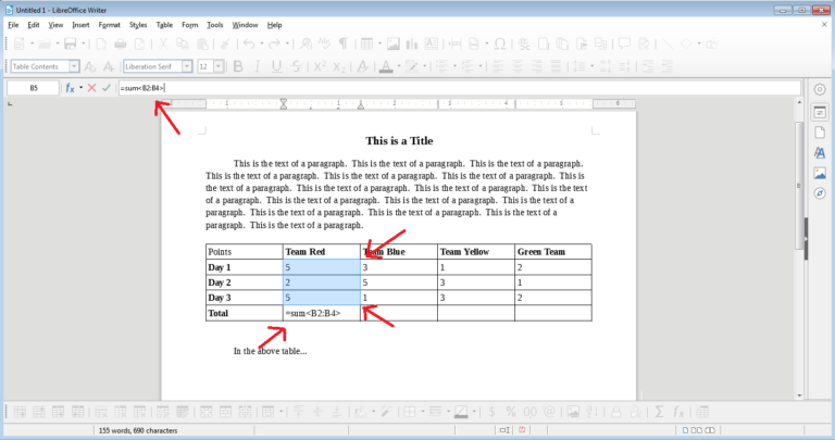 Guide: LibreOffice Writer Part 4: Tables - Freezenet.ca