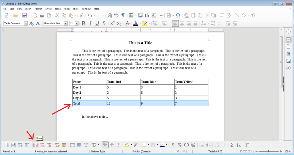 Guide: LibreOffice Writer Part 4: Tables - Freezenet.ca