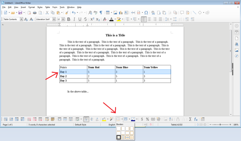 Guide: LibreOffice Writer Part 4: Tables - Freezenet.ca