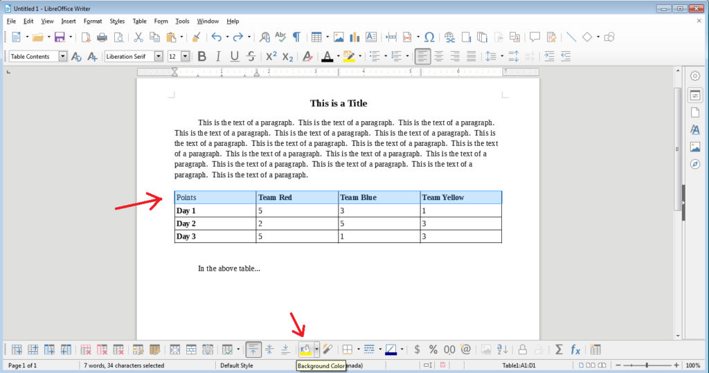 Guide: LibreOffice Writer Part 4: Tables - Freezenet.ca