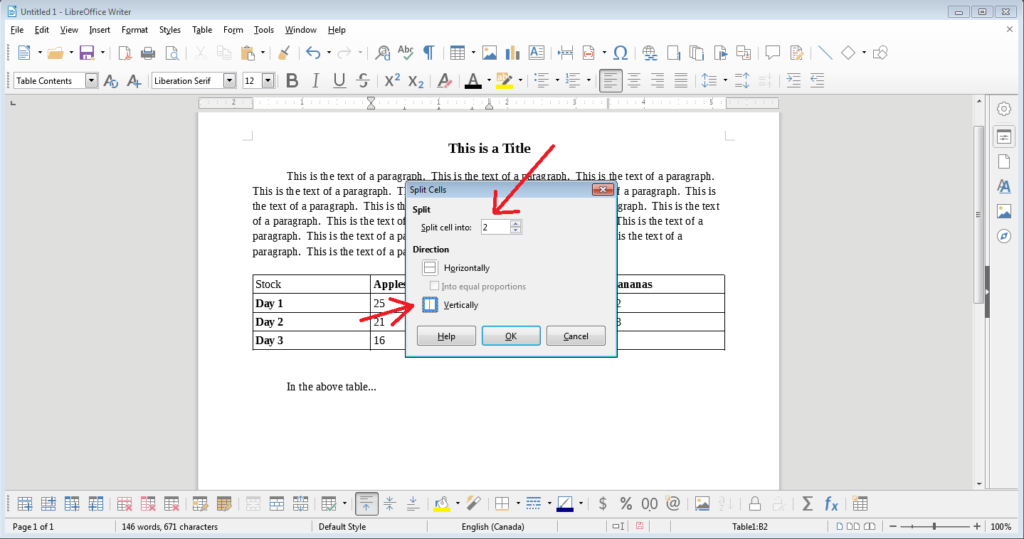 Guide: LibreOffice Writer Part 4: Tables - Freezenet.ca