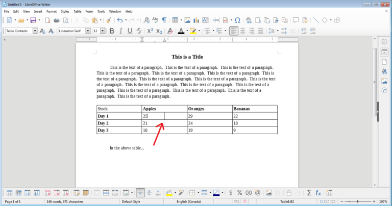 Guide: LibreOffice Writer Part 4: Tables - Freezenet.ca