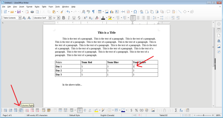 Guide: LibreOffice Writer Part 4: Tables - Freezenet.ca