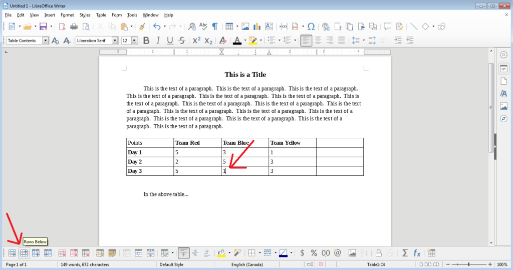 Guide: LibreOffice Writer Part 4: Tables - Freezenet.ca