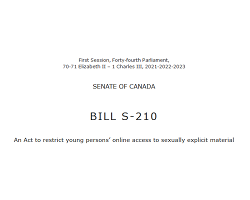 Bill S-210 (Age Verification) Seemingly Delayed for the Summer ...