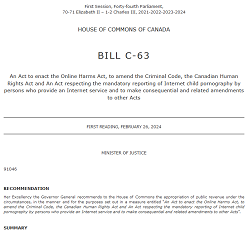 An Analysis of Bill C-63 (Online Harms Bill) – Part 1 – Definitions and ...